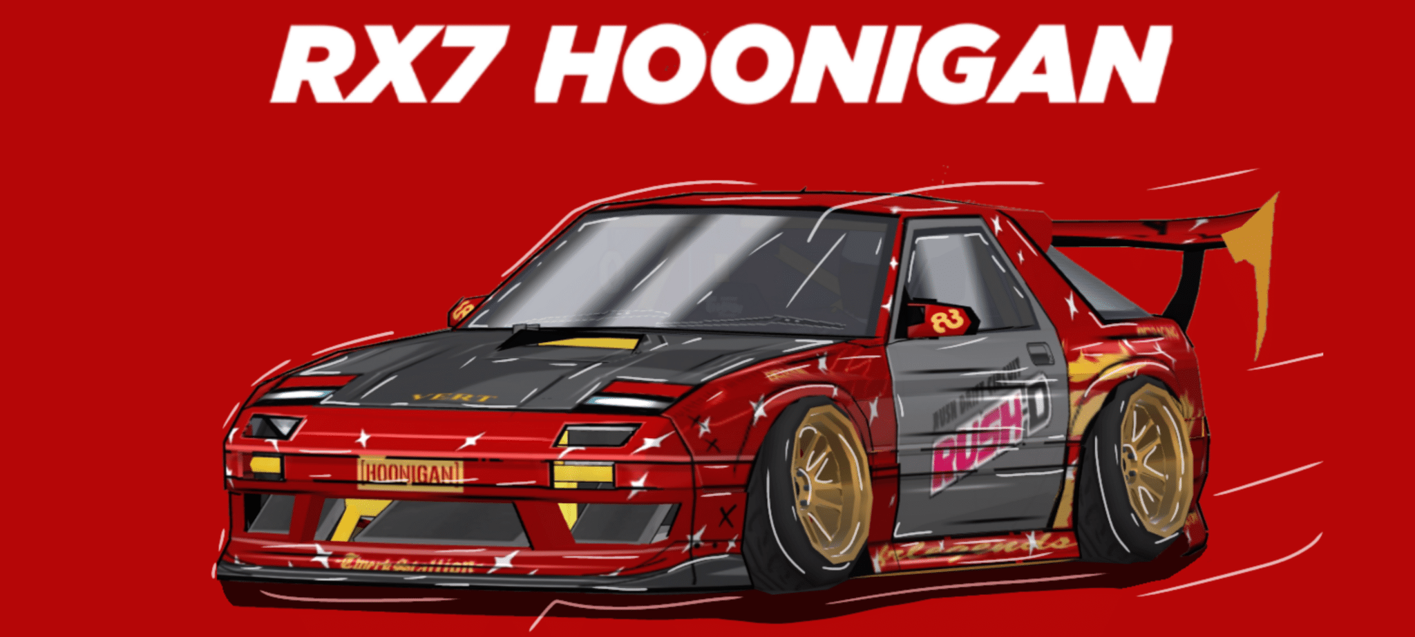 FR Legends RX7 Hoonigan Cartoon Livery
